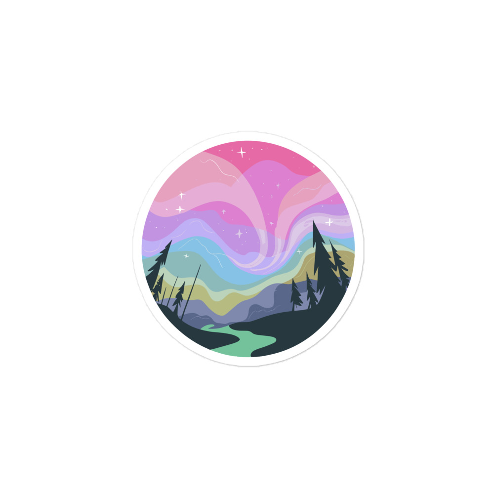 Forest Aurora Sticker - That Oregon Life