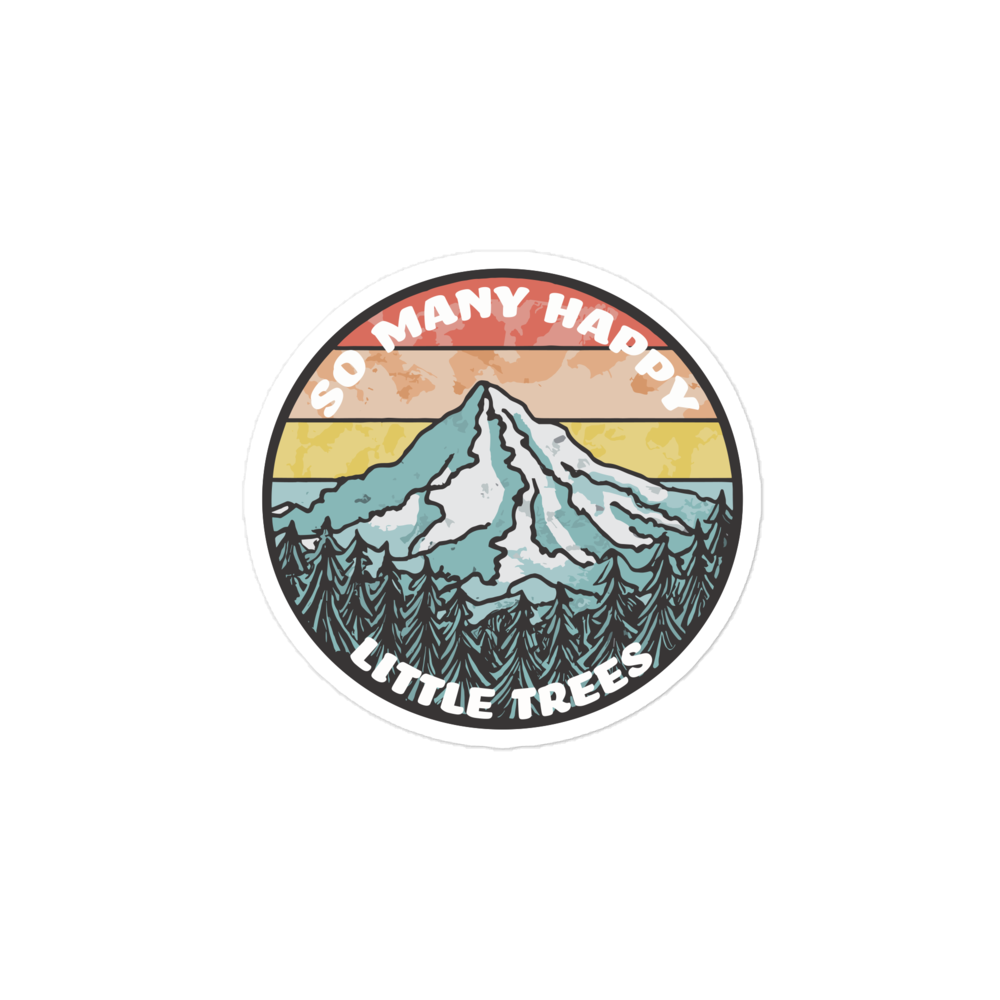 Happy Little Trees Sticker - That Oregon Life
